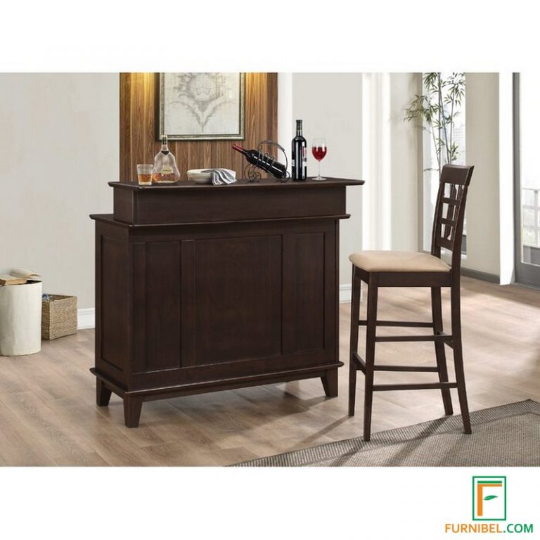 UKURAN Ukuran Meja Bar Minimalis Modern Kayu Solid Jati