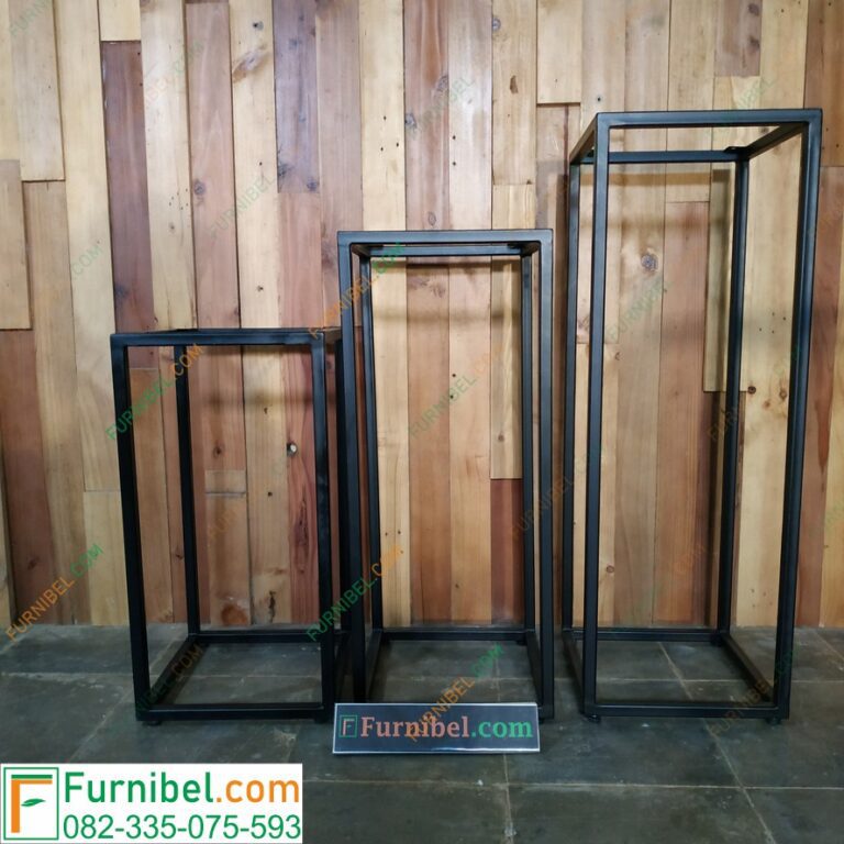 Jual Meja Vas Bunga Besi Hitam Anti Karat (Powdercoating)