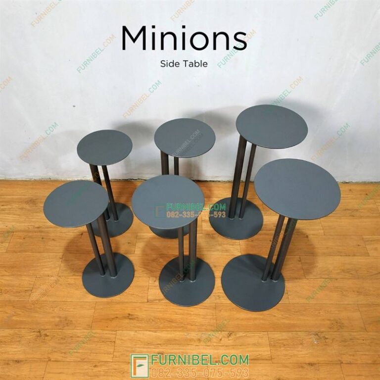 Jual Meja Kopi Bundar Kecil Side Table Besi Powdercoating